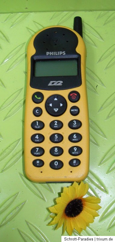 Philips Handy D2 Retro Kult Vintage SCHROTT Telefonzelle gelb Sammler ...