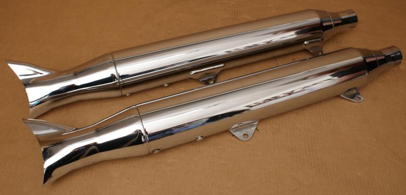 HARLEY SUPERTRAPP AUSPUFF EXHAUST SCHALLDÄMPFER FISHTAIL SOFTAIL CROSS ...