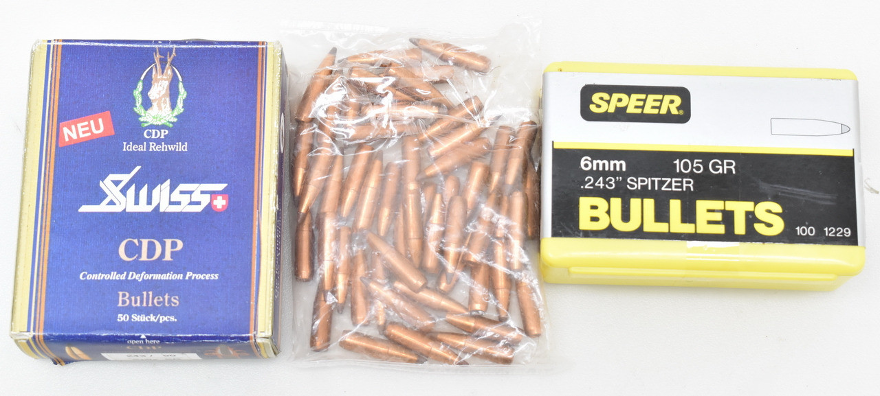 ca. 120 Geschosse .243 - Speer und Swiss bullets - eGun
