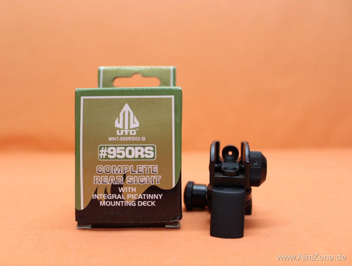 UTG Detachable Rear Sight (MNT-950RS02-B) Match Grade Model Typ AR-15 ...