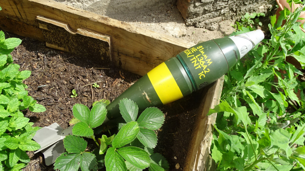 veryBRITISH * orig. 81mm WERFERGRANATE * entschärfte Gefechtsversion ...