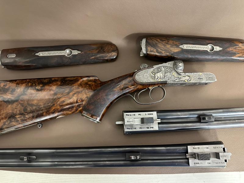 Doppelbüchse HEYM 88B Ansonsystem 9,3x74R mit WL 20/76 2x Swarovski mit ...